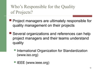 Chapter one Project Quality Management system | PPTX