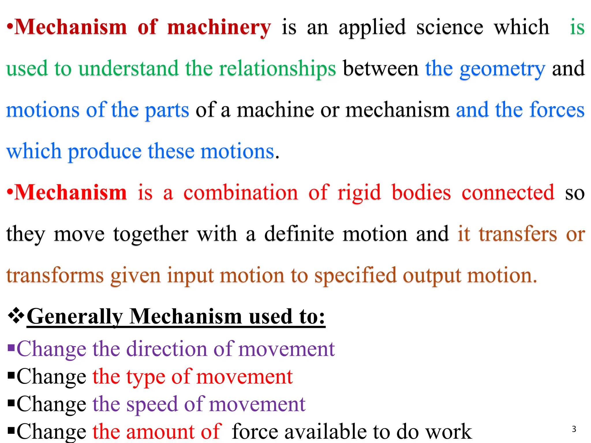 Mechanism of Machinery chapter one introduction | PDF