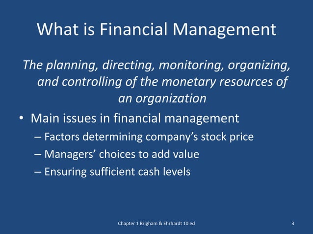 Chap 1 an overview of financial management | PPTX | Business Accounting ...