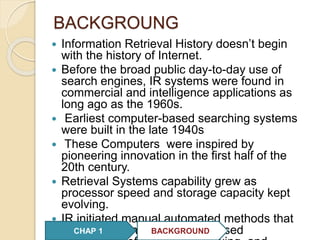 Chap 1 general introduction of information retrieval | PPT
