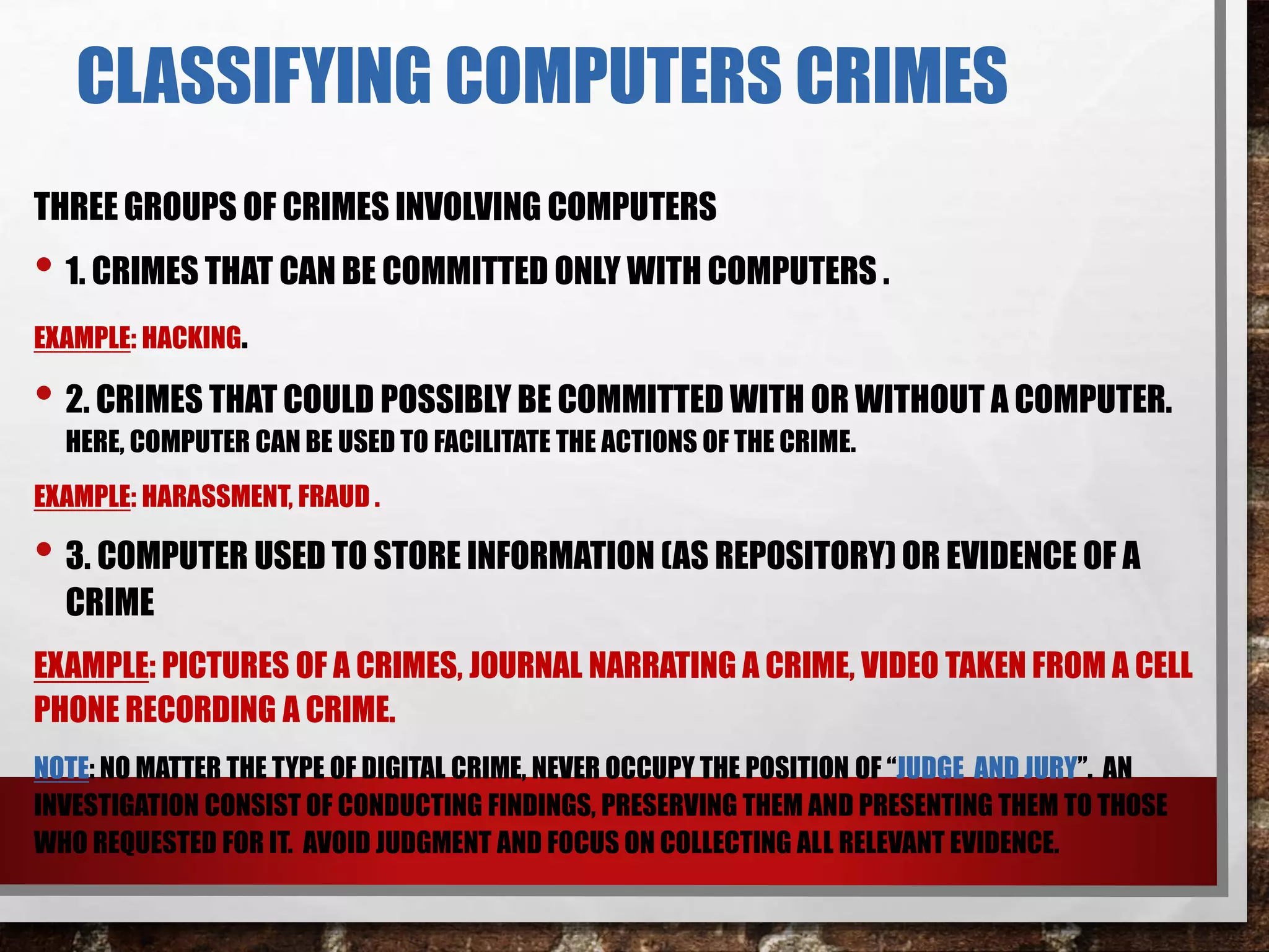 Chap 1 general introduction to computer forensics | PPT | Computing | Technology & Computing