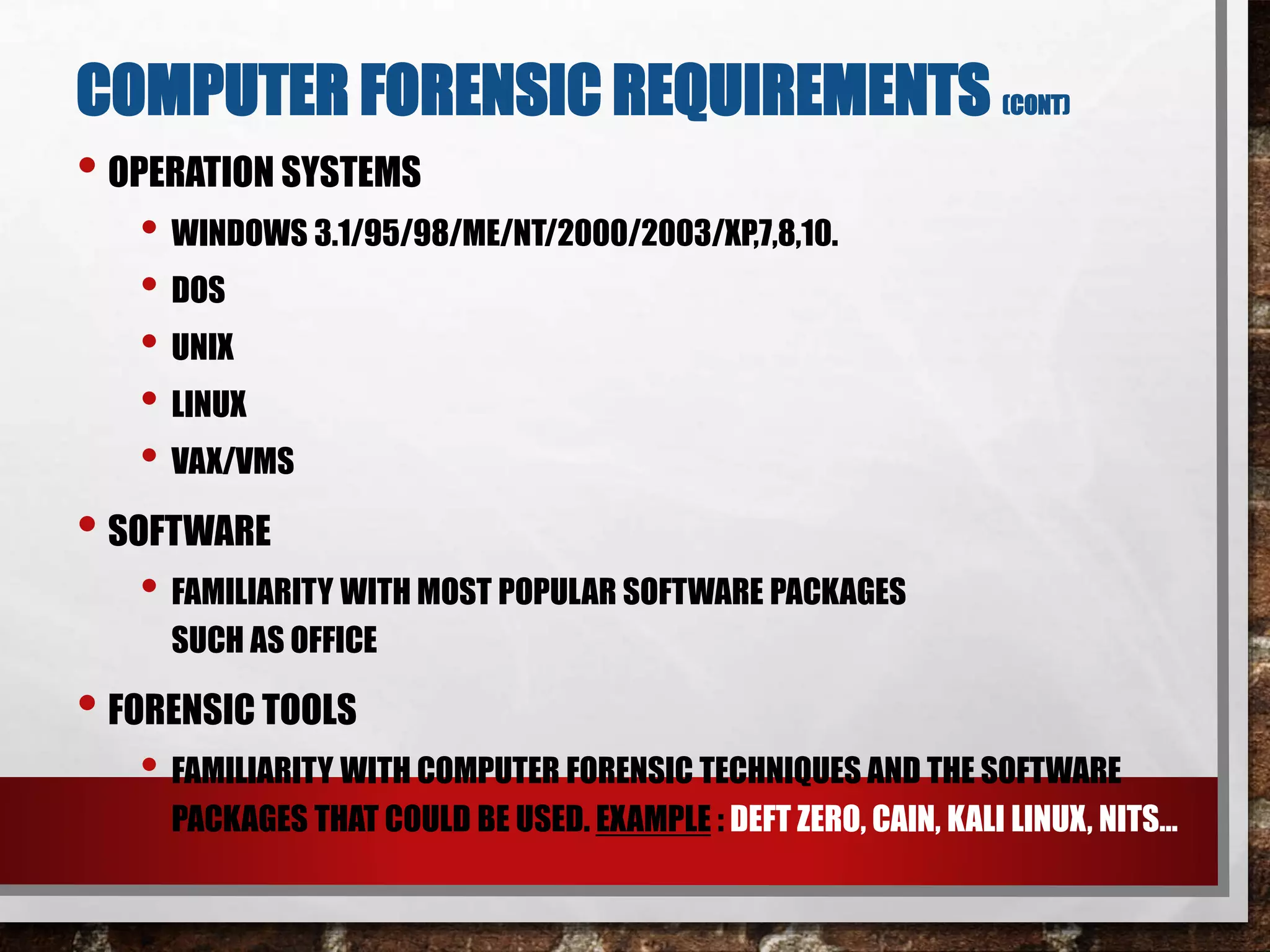 Chap 1 general introduction to computer forensics | PPT | Computing | Technology & Computing