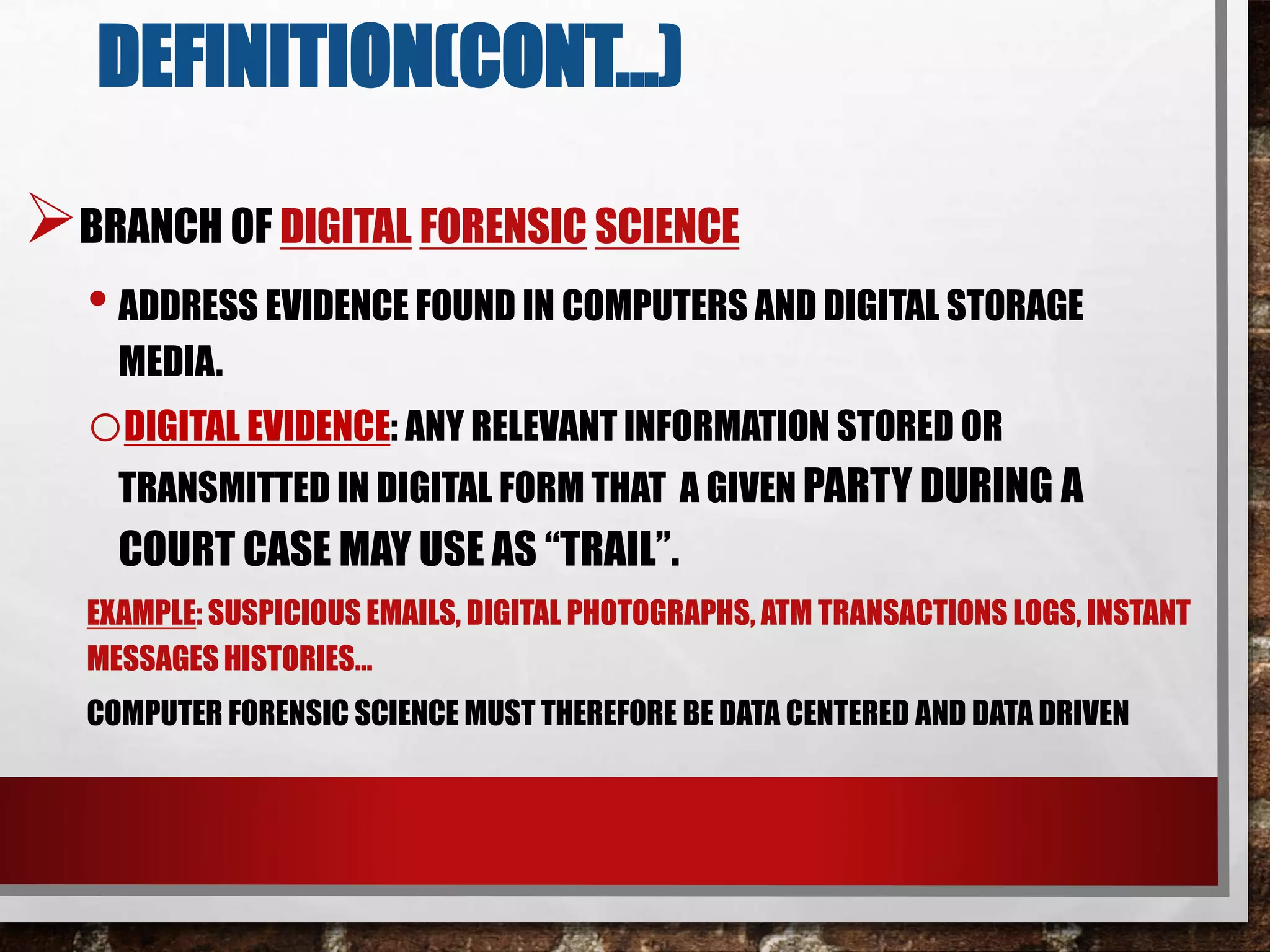 Chap 1 general introduction to computer forensics | PPT | Computing | Technology & Computing