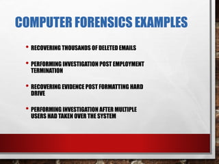 Chap 1 general introduction to computer forensics | PPT | Computing | Technology & Computing