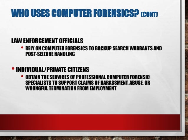 Chap 1 general introduction to computer forensics | PPT | Computing | Technology & Computing