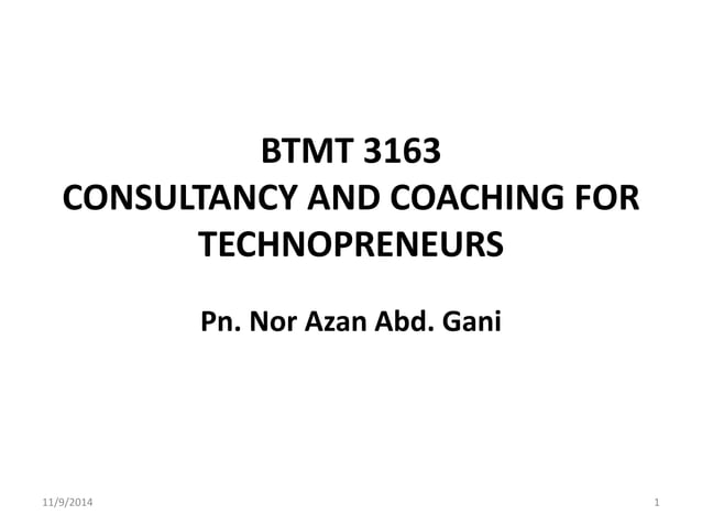 Chap1 introduction to consultancy (boon) | PPT