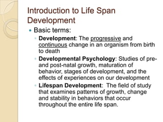 Chap 1 life span development | PPTX