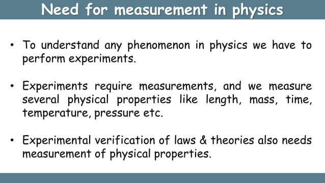 Chapter 1 - Unit s and Measurement.pptx | Physics | Science