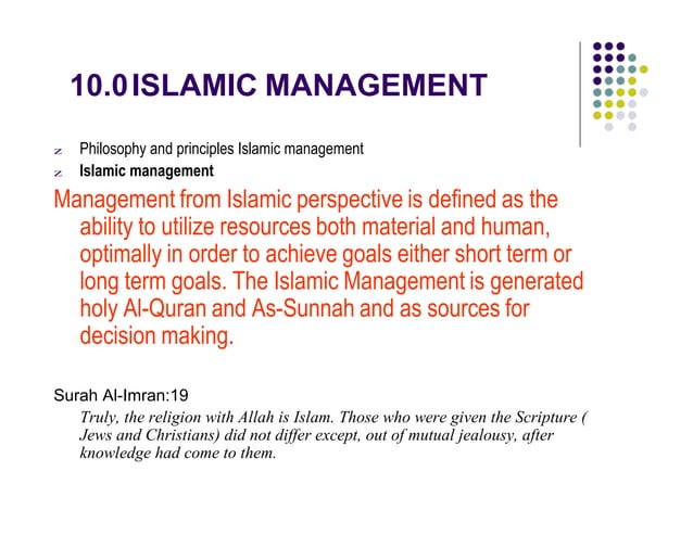 Chap 10 MGT162 | DOCX | Islam | Religion & Spirituality