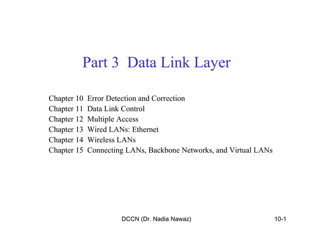Data Link Layer| Error Detection | PPT | Computer Networking | Computing