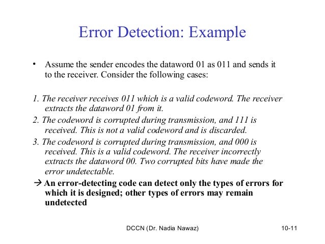 Data Link Layer Error Detection 9994