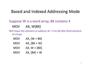 Assembly Language Programming By Ytha Yu, Charles Marut Chap 10 ( Arrays and Addressing Modes) | PDF