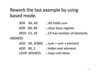 Assembly Language Programming By Ytha Yu, Charles Marut Chap 10 ( Arrays and Addressing Modes) | PDF