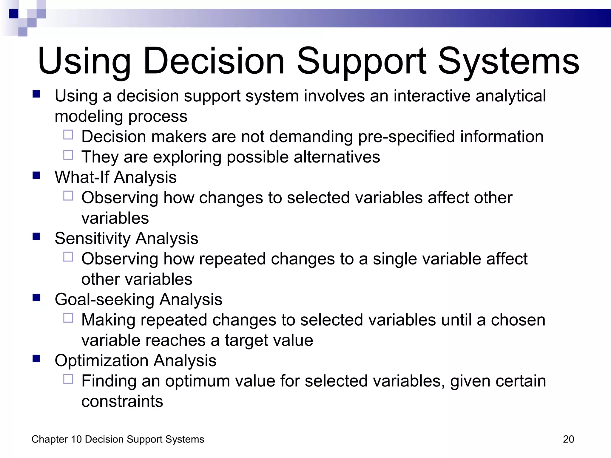 Chap10 Decision Support Systems | PPT