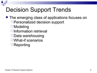 Chap10 Decision Support Systems | PPT