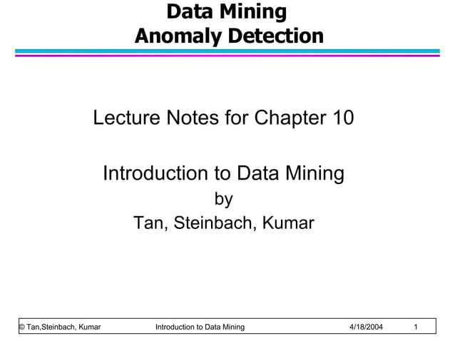 Chap10 Anomaly Detection | PPT