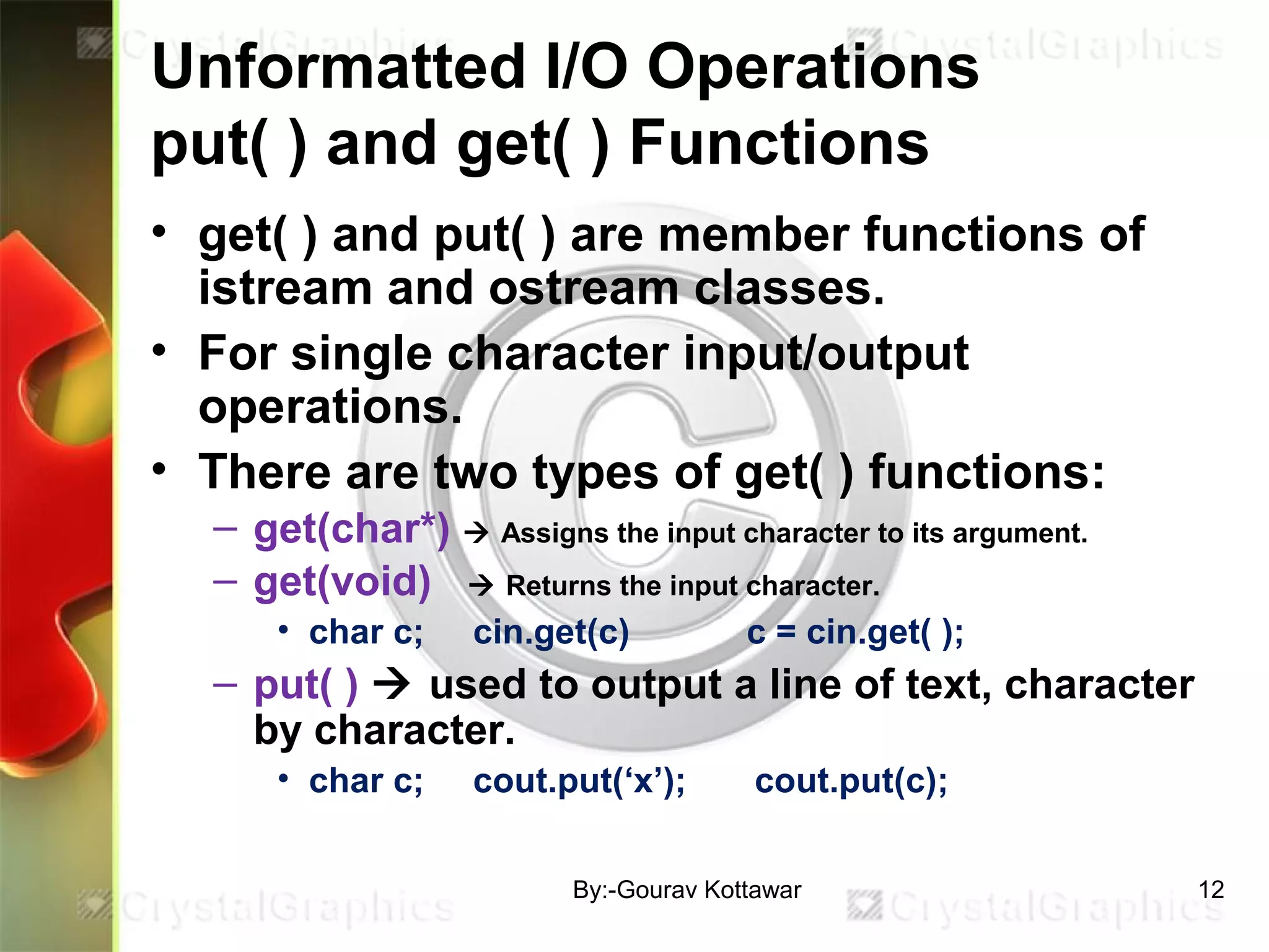 Cpp Input And Output System Basics Ppt 5872