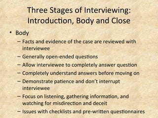 CHAP 10 Effective Interviewing and Interrogation.ppt
