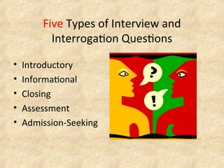 CHAP 10 Effective Interviewing and Interrogation.ppt