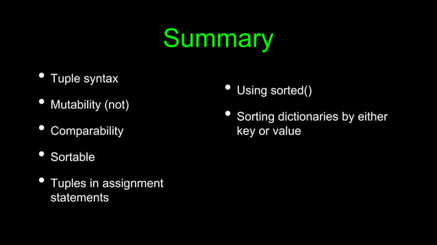 Python Programming Sequence Datatypes Tuples Ppt