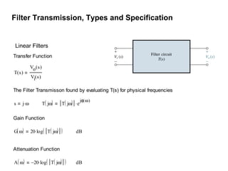 Filters and Tuned Amplifiers | PPT