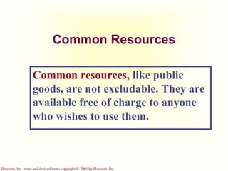 Public Goods and Common Resources | PPT