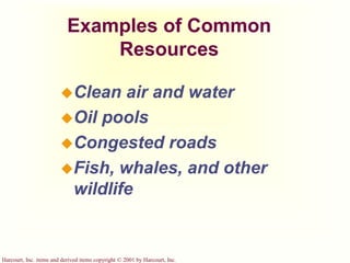 Public Goods and Common Resources | PPT