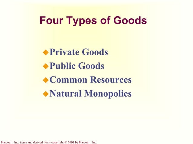 Public Goods and Common Resources | PPT | Economy | Business and Finance