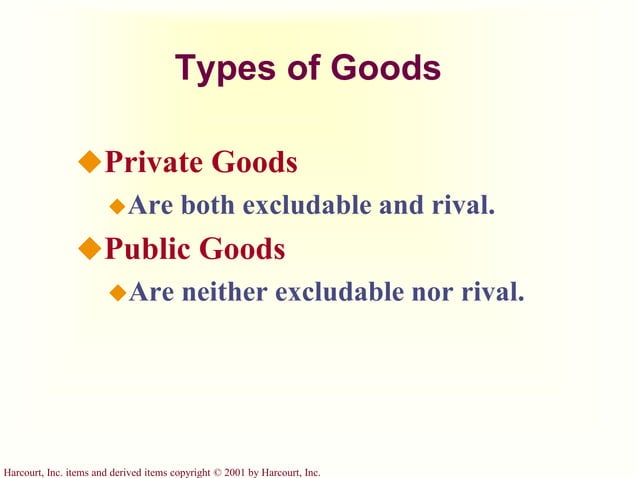 Public Goods and Common Resources | PPT | Economy | Business and Finance