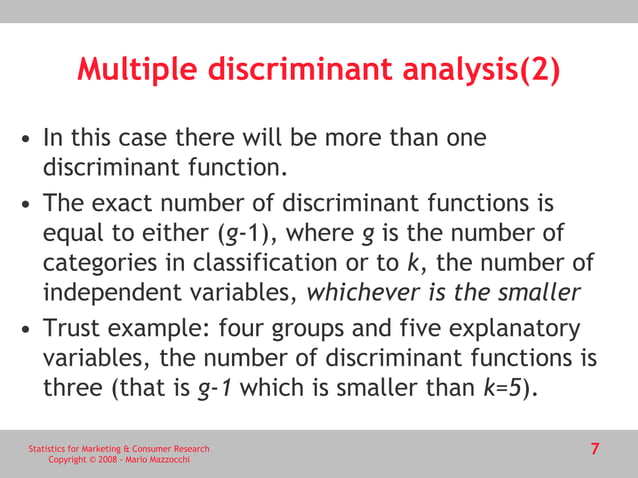 Discriminant analysis tehnik analisa Statistika Chap11.ppt