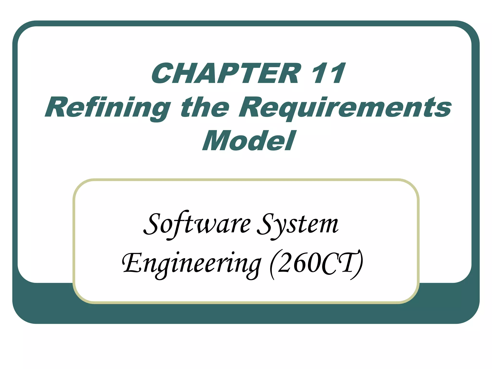 Software System Engineering - Chapter 11 | PPT