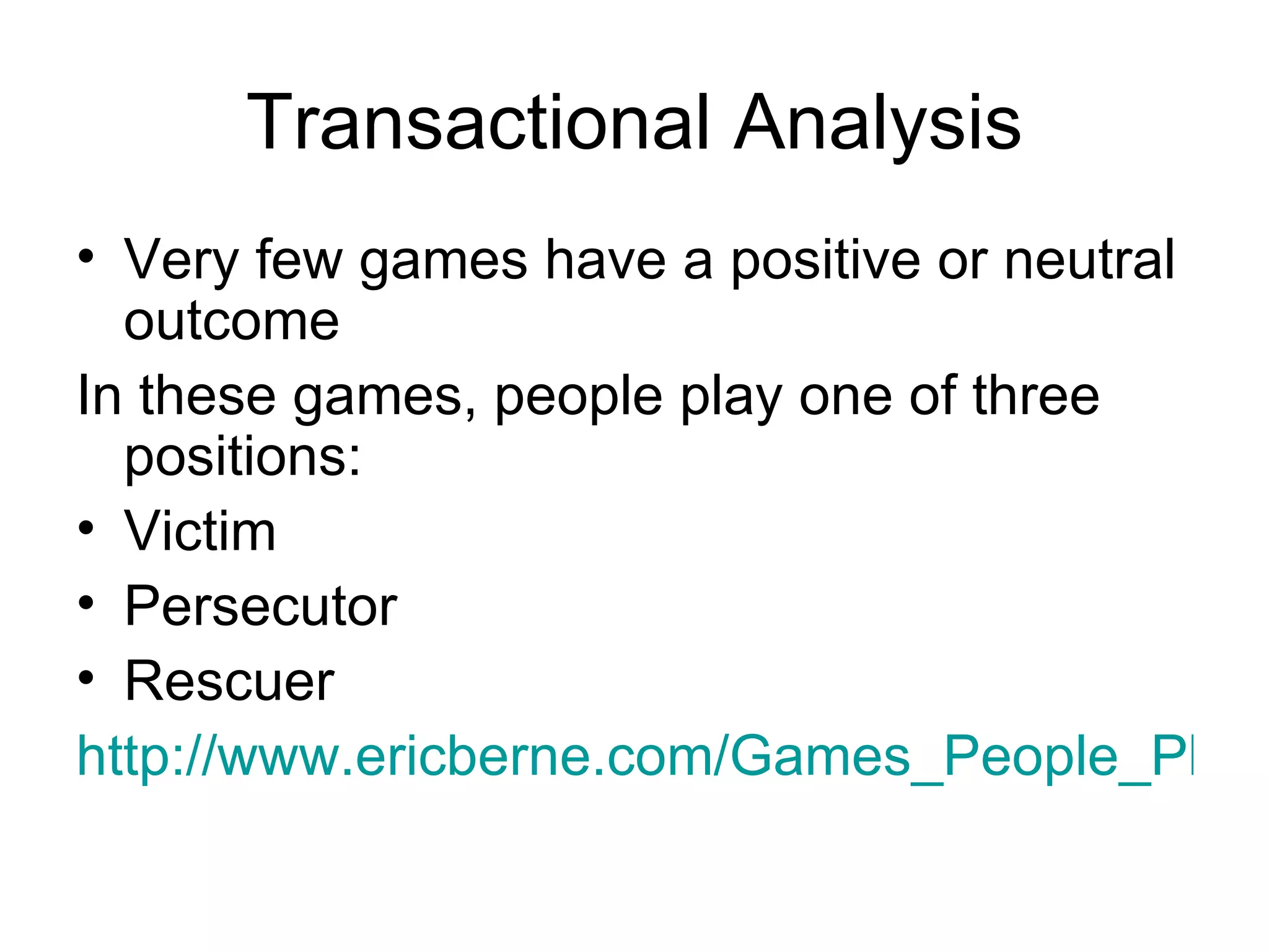 Chap 11 – transactional analysis | PPT