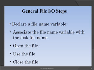 working file handling in cpp overview | PPT