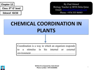 IGCSE Biology Chap 12 chemical coordination in plants | PDF | Gardening ...