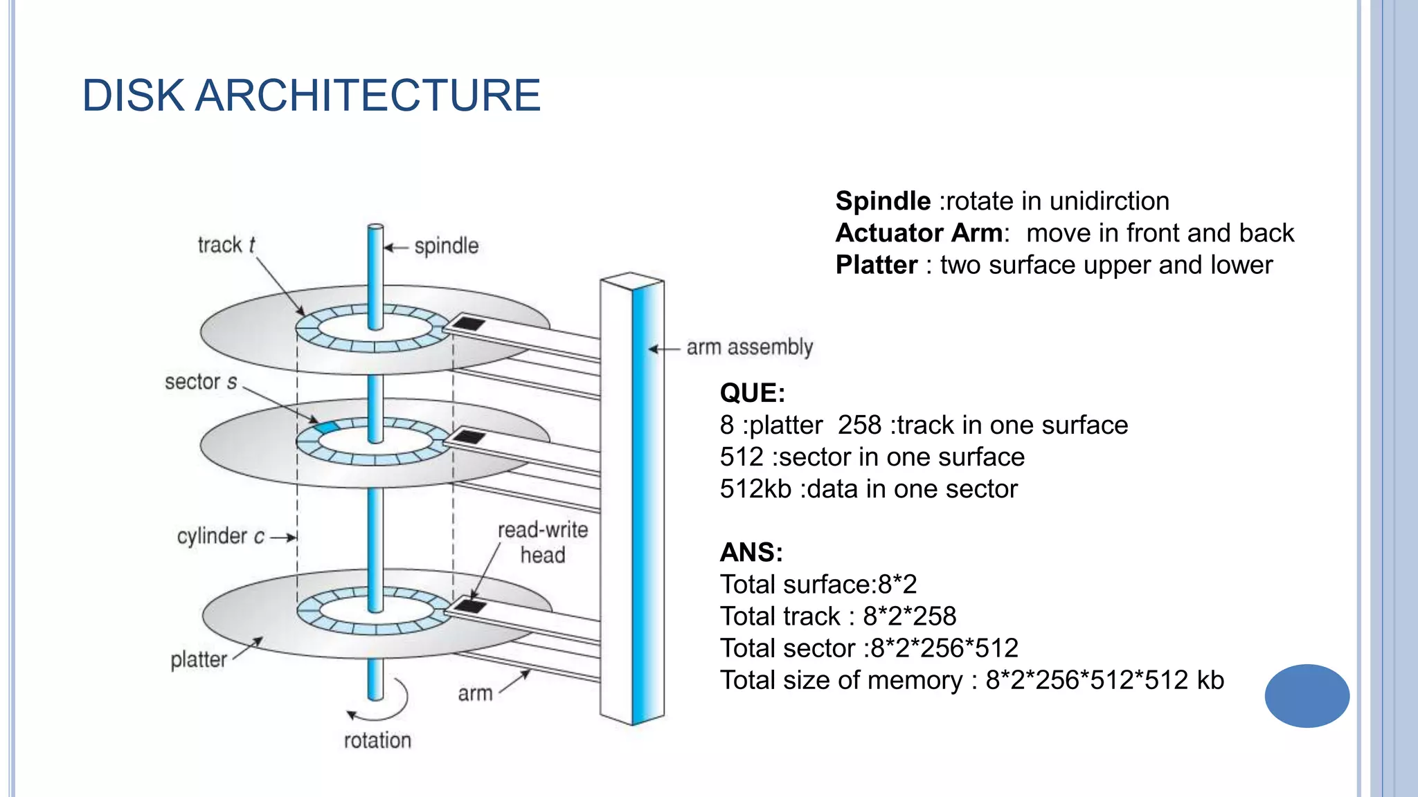 secondary storage structure :disk arm scheduling in OS | PPTX | Operating Systems | Computer ...