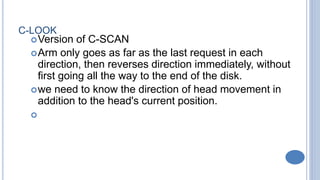secondary storage structure :disk arm scheduling in OS | PPTX ...