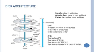 secondary storage structure :disk arm scheduling in OS | PPTX ...