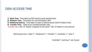 secondary storage structure :disk arm scheduling in OS | PPTX ...