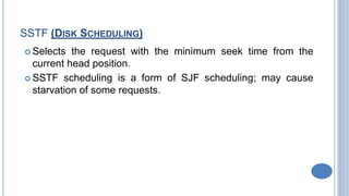 secondary storage structure :disk arm scheduling in OS | PPTX ...
