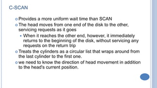 secondary storage structure :disk arm scheduling in OS | PPTX ...