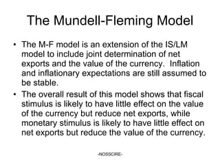 MUNDELL FLEMING MODEL | PPT
