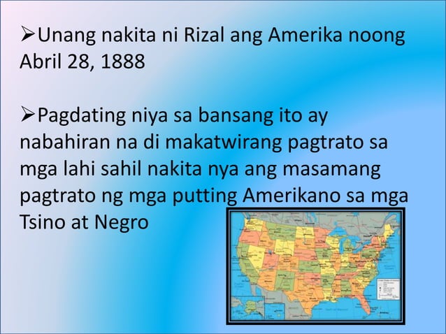 Kabanata XIII Si Rizal sa Estados Unidos | PPTX