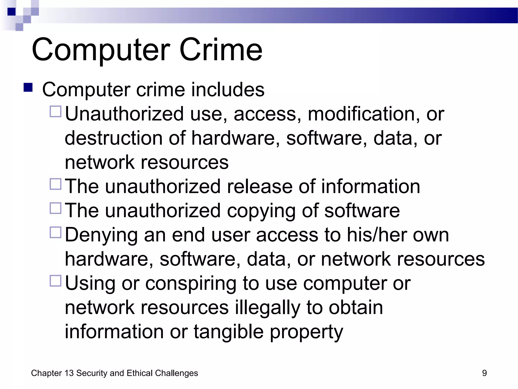 Chap13 Security and Ethical Challenges | PPT