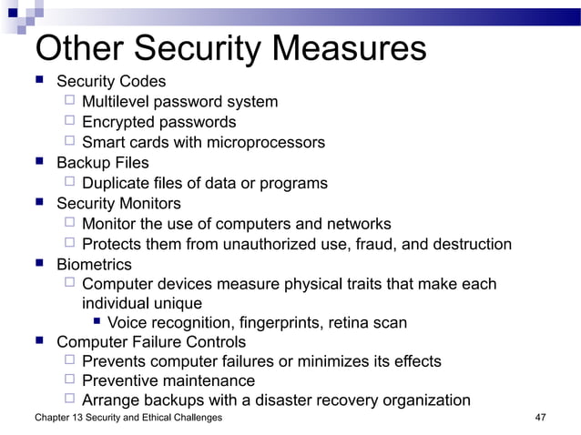 Chap13 Security and Ethical Challenges | PPT | Internet Safety | Parenting