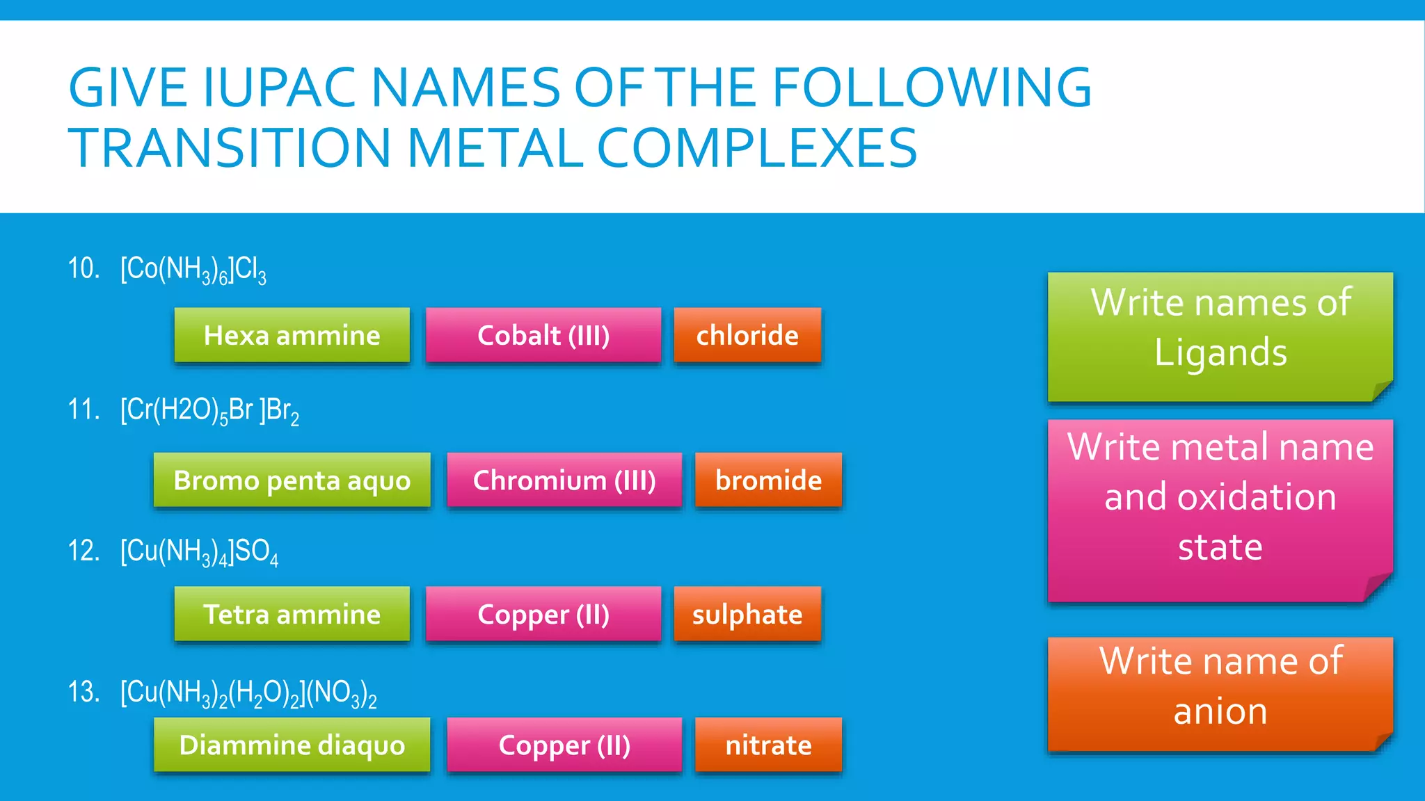 Transition Elements And Coordination Compounds Pptx Chemistry Science