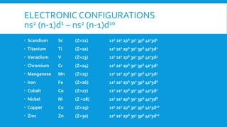 Transition Elements and Coordination Compounds | PPTX