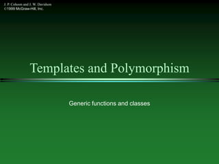 Templates and Polymorphism in C++ Programming | PPT