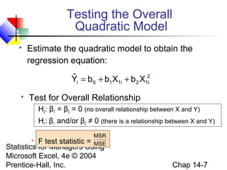 Chap14 multiple regression model building | PPT