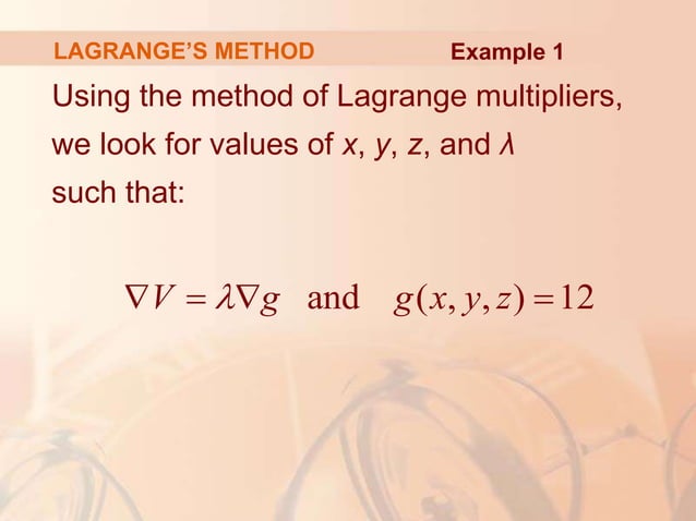 Chap14_Sec8 - Lagrange Multiplier.ppt