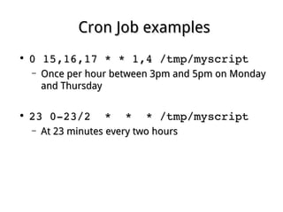 Linux fundamental - Chap 15 Job Scheduling | PDF
